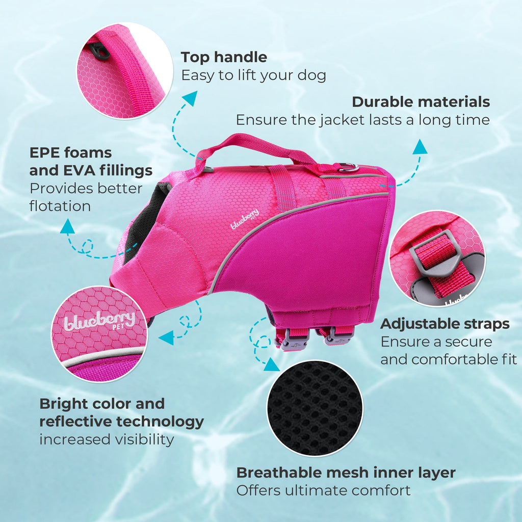 Reflective Dog Life Jacket & Water Safety Gear for Pets | Blueberry Pet