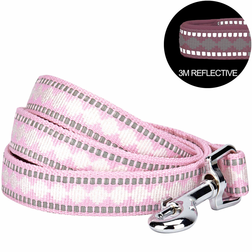 Soft 3M Reflective Jacquard Dog Leash With Padded Handle | Blueberry Pet